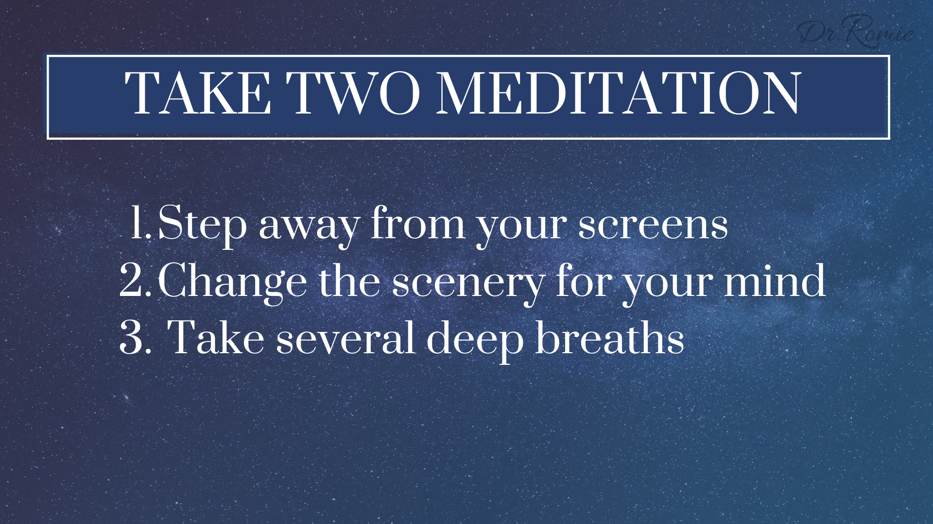 Two Minute Meditation to Refocus and Feel Calm